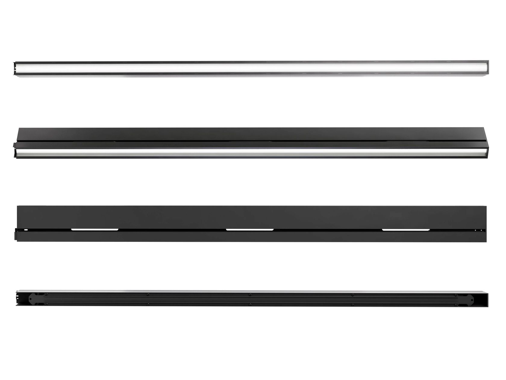 RAIL RECESSED Recessed linear frame of LED lights with full-range ...