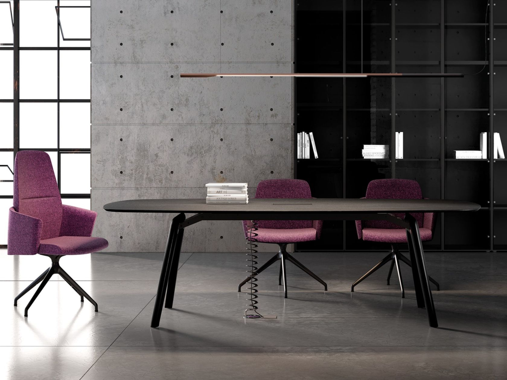 RAIL Rectangular wooden meeting table By Bralco | design Gianantonio ...