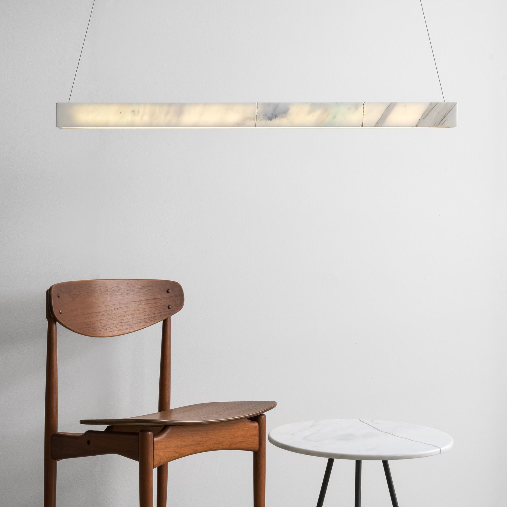 LED marble pendant lamp RAY OF A SILVER LINING By On Entropy