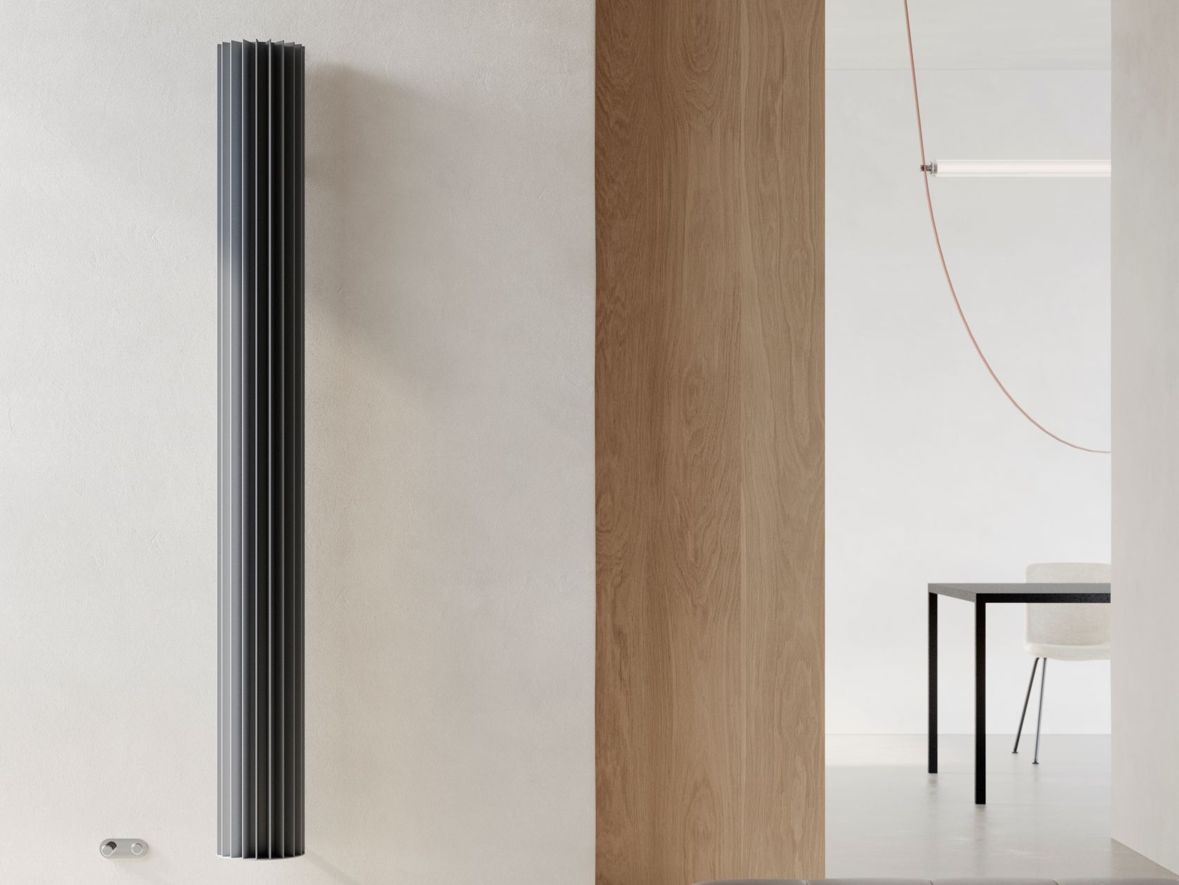 Termoarredo verticale in alluminio a parete RAYSUN - Caleido - Edilportale