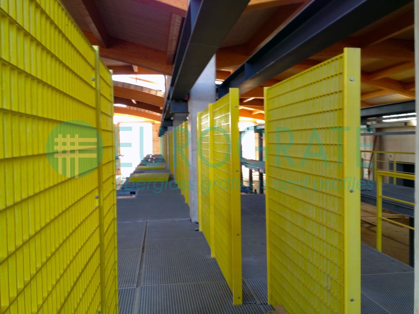 Fiberglass Fence FIBREGLASS (GRP) INDUSTRIAL FENCING By Eurograte