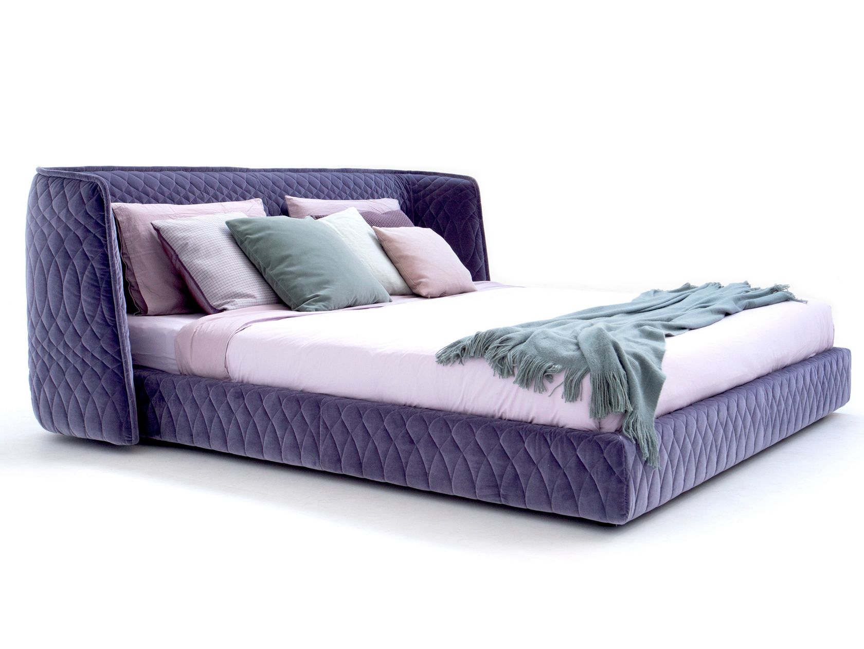 REDONDO Fabric double bed with removable cover By Moroso | design ...