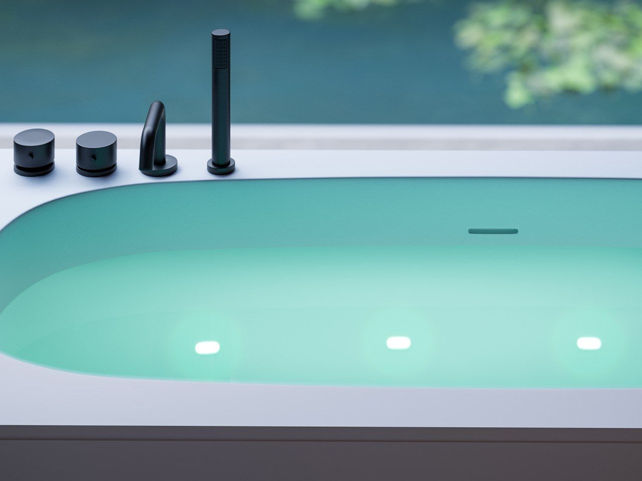 Whirlpool HardLite bathtub with chromotherapy REEF By Glass1989