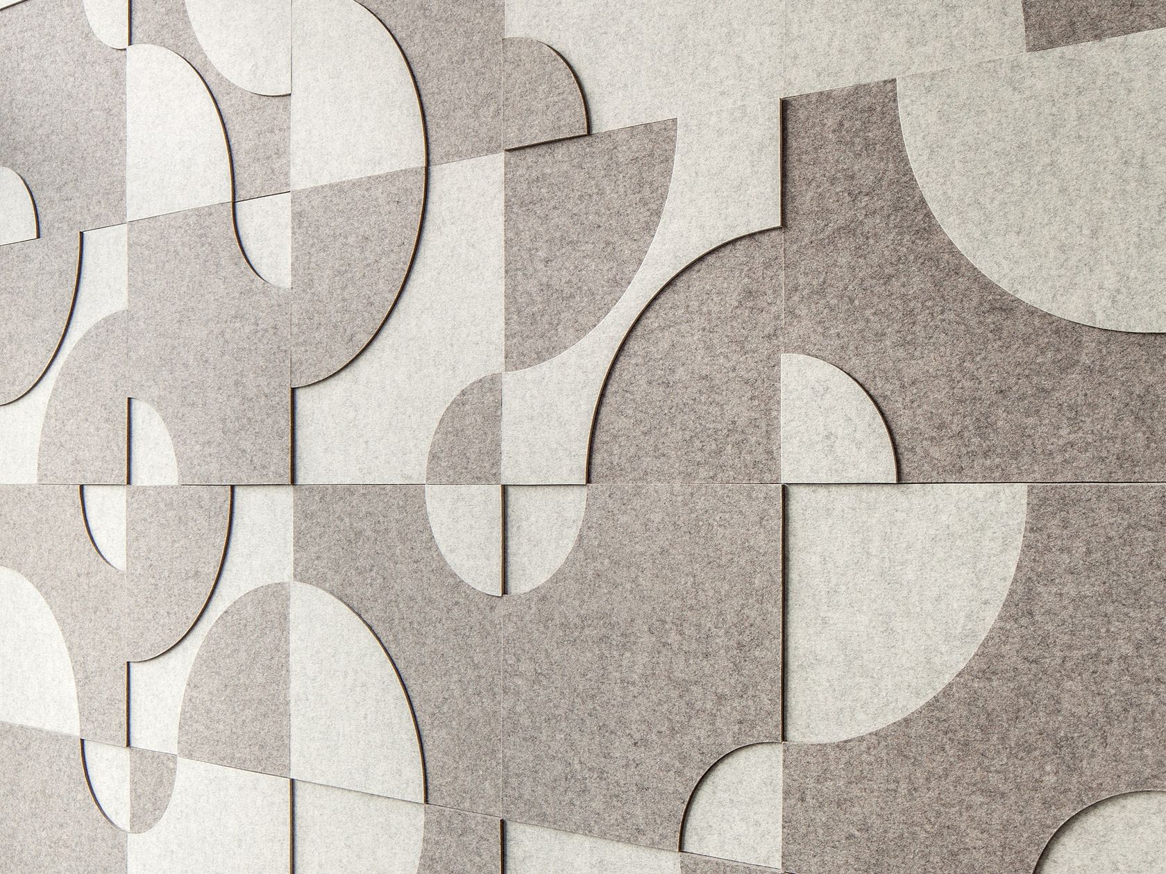 Wool felt Decorative acoustic panel RELIEF By HEY-SIGN