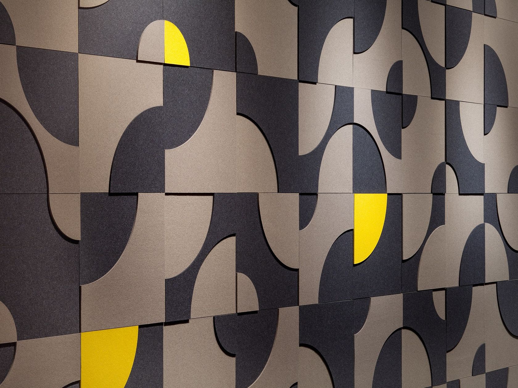 Wool felt Decorative acoustic panel RELIEF By HEY-SIGN