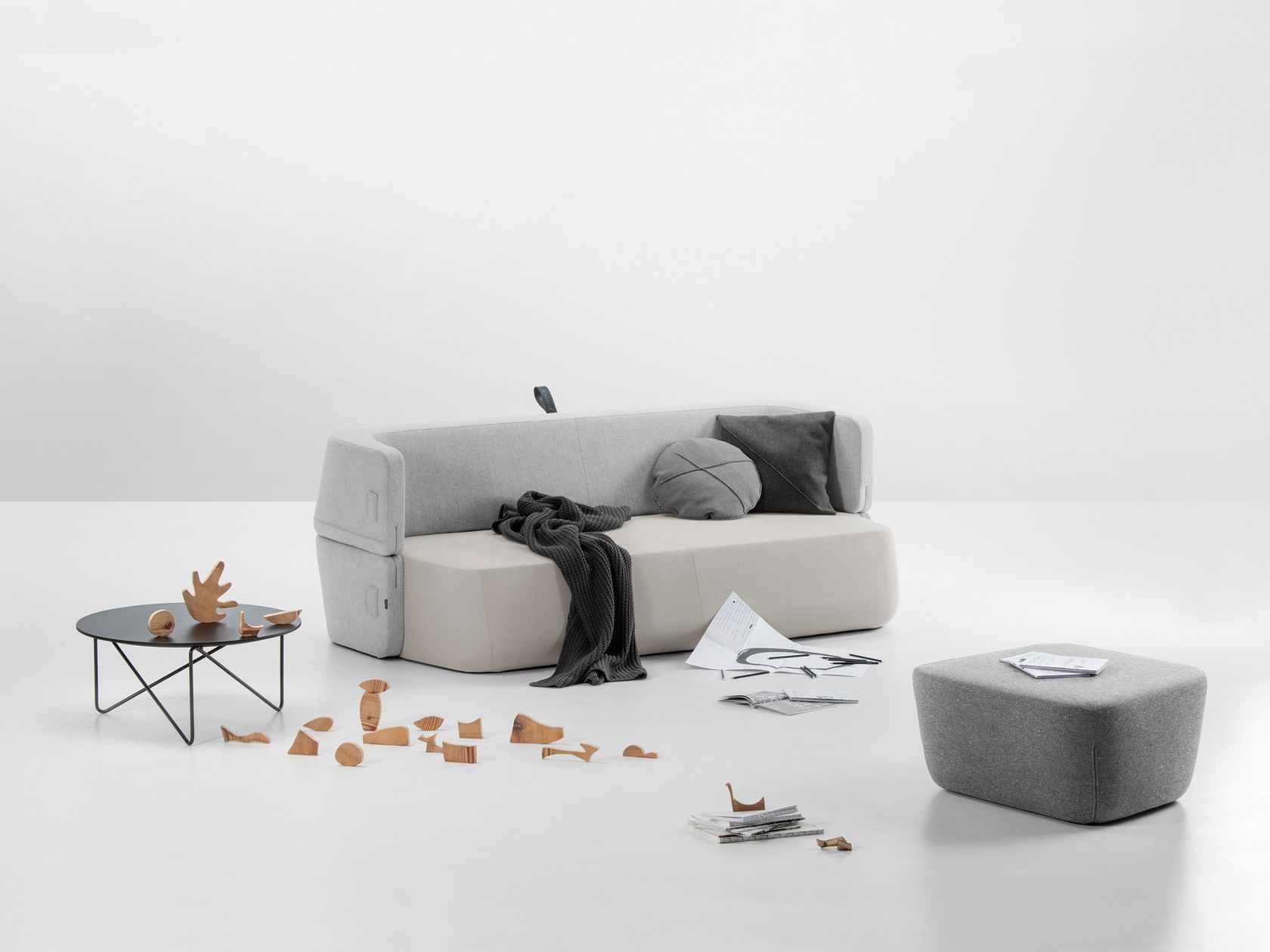 REVOLVE Convertible sofa bed By Prostoria | design Numen / For Use, Roberta Bratovic, Ivana ...