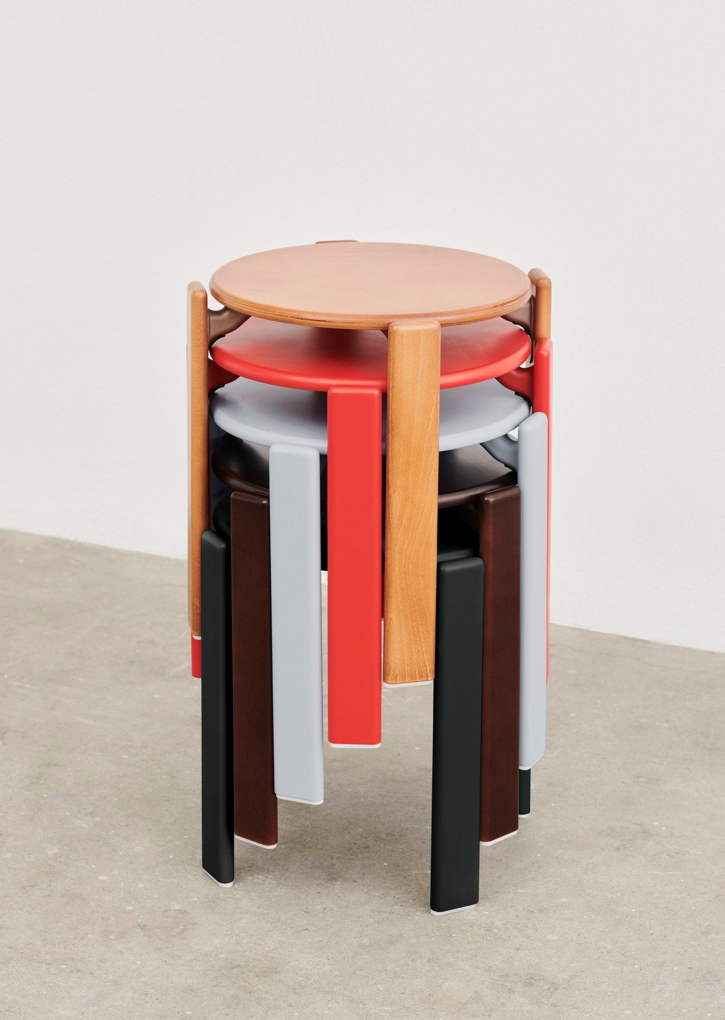 REY Low beech stool By Hay | design Bruno Rey