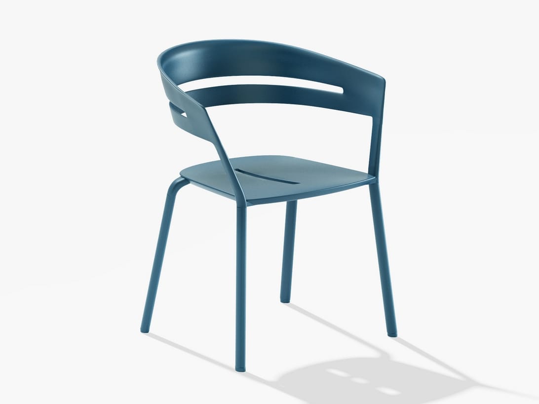 RIA Stackable aluminium garden chair with armrests By FAST | design ...