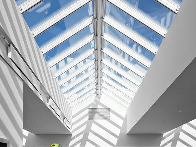 Glass and steel roof window RIDGELIGHT 25-40° By Velux Commercial ...