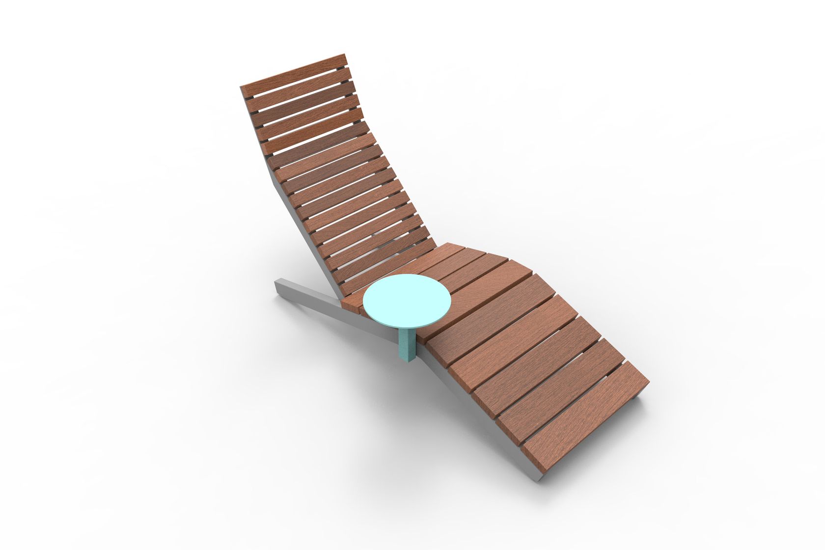 Steel and wood sun lounger RIVAGE SMART By mmcité1 design David Karásek ...