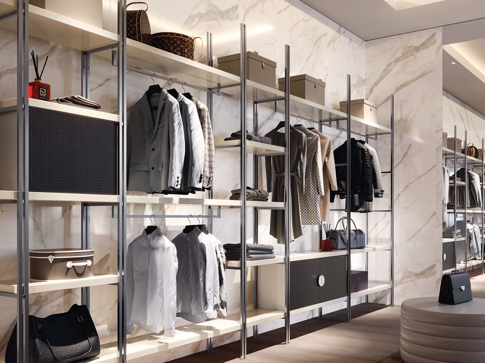 ROBERTO BARNINI Cabina armadio in legno By Barnini Oseo