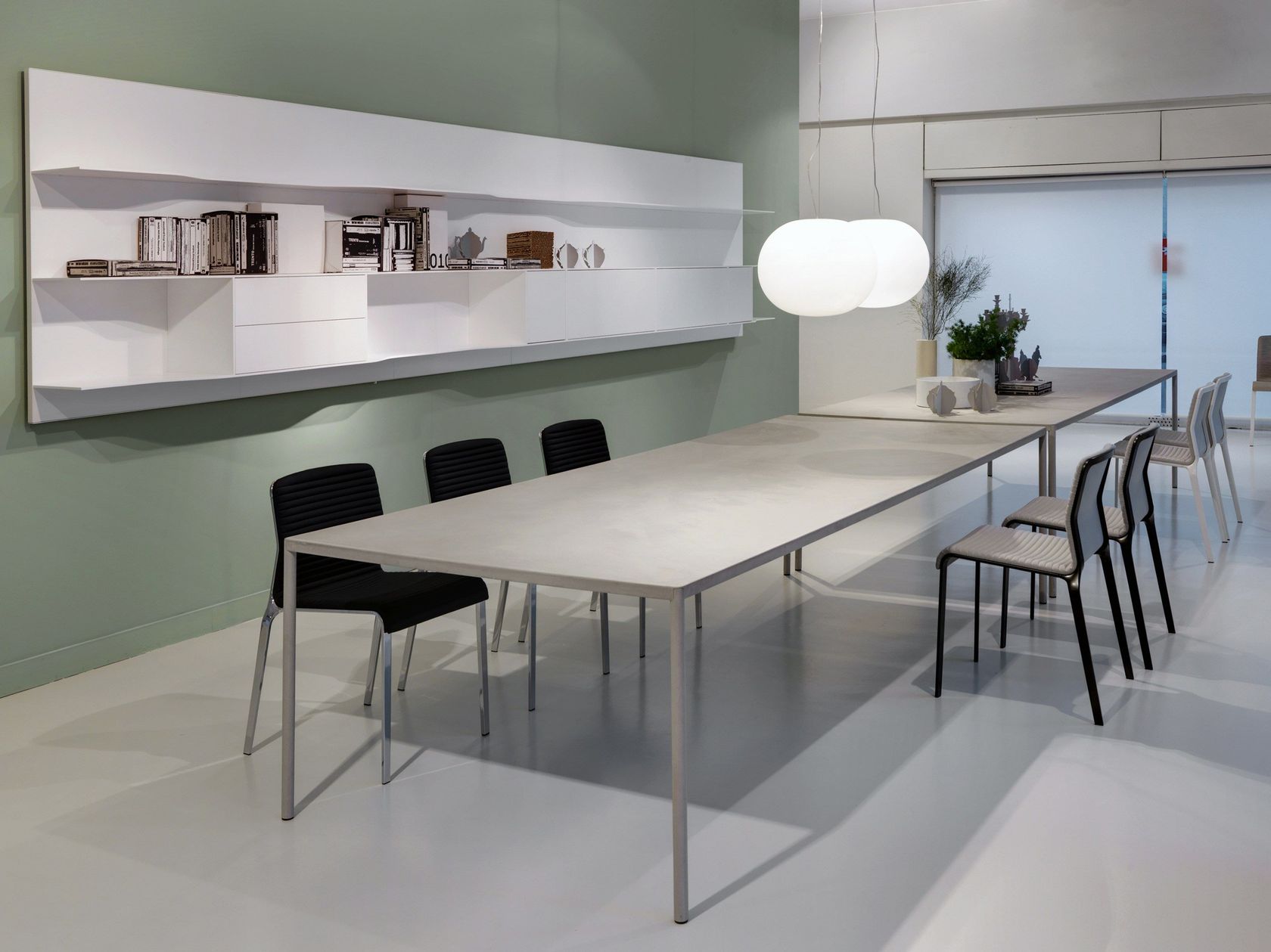 Table rectangulaire en ciment ROBIN By MDF Italia design Metrica