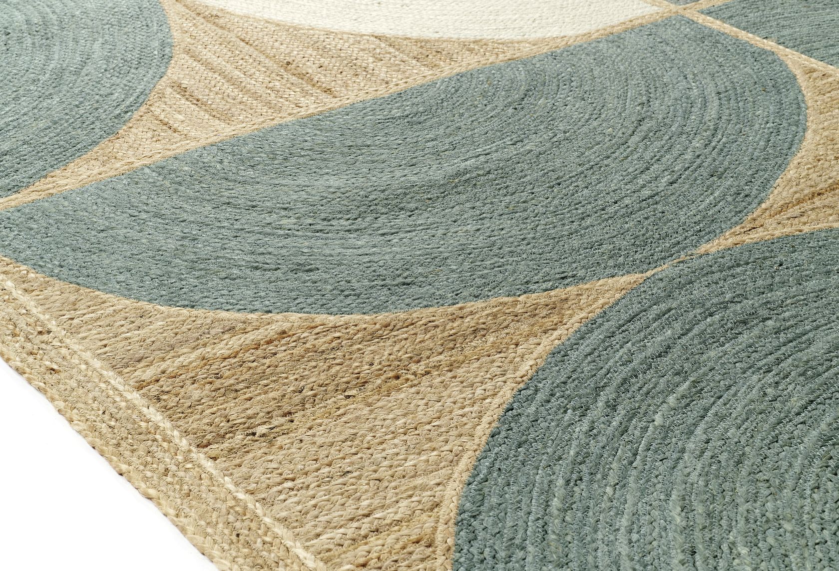 Rectangular jute rug with geometric shapes ROCKY By Élitis