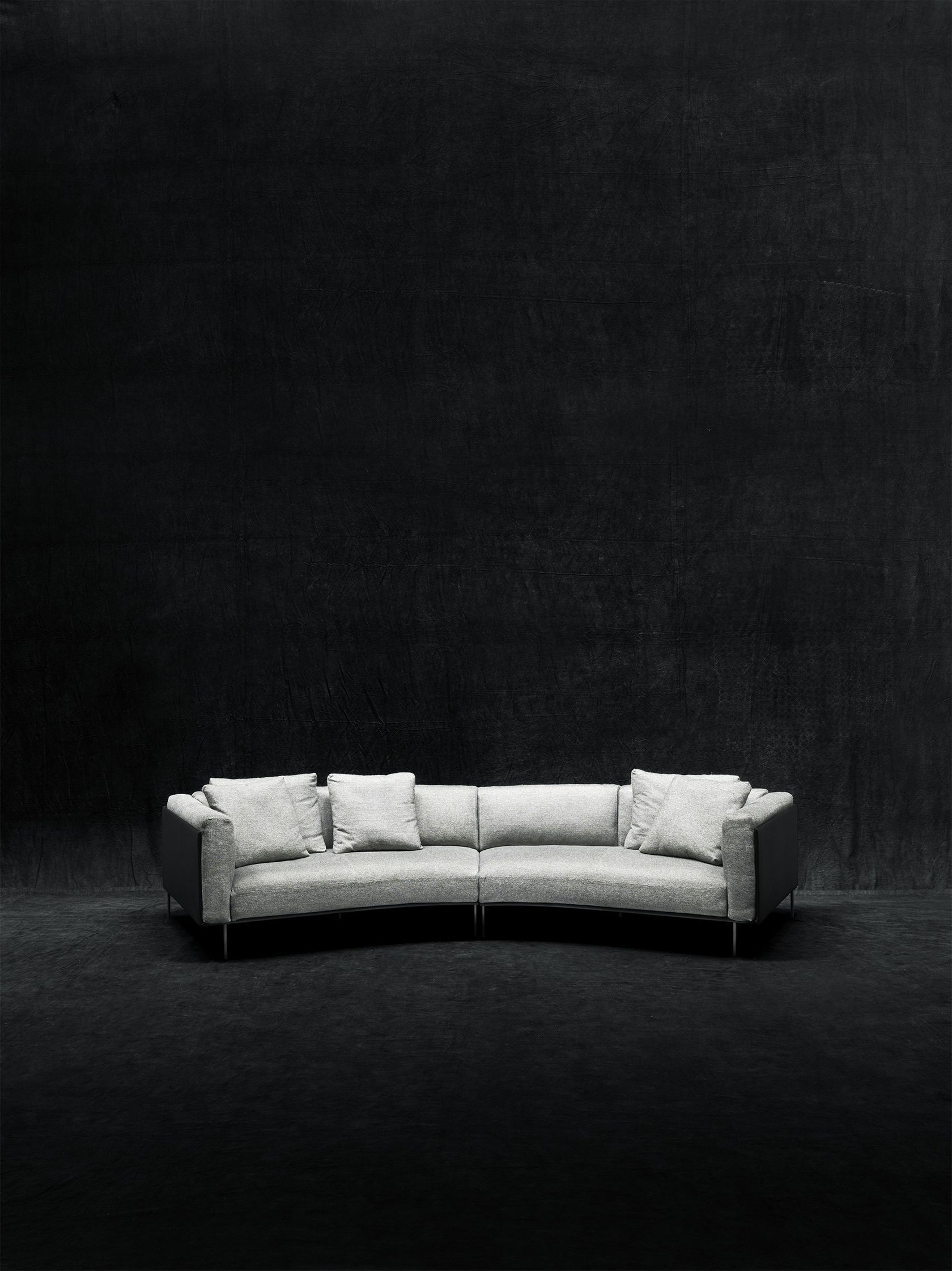 Curved fabric sofa with removable cover ROD BEAN By Living Divani ...