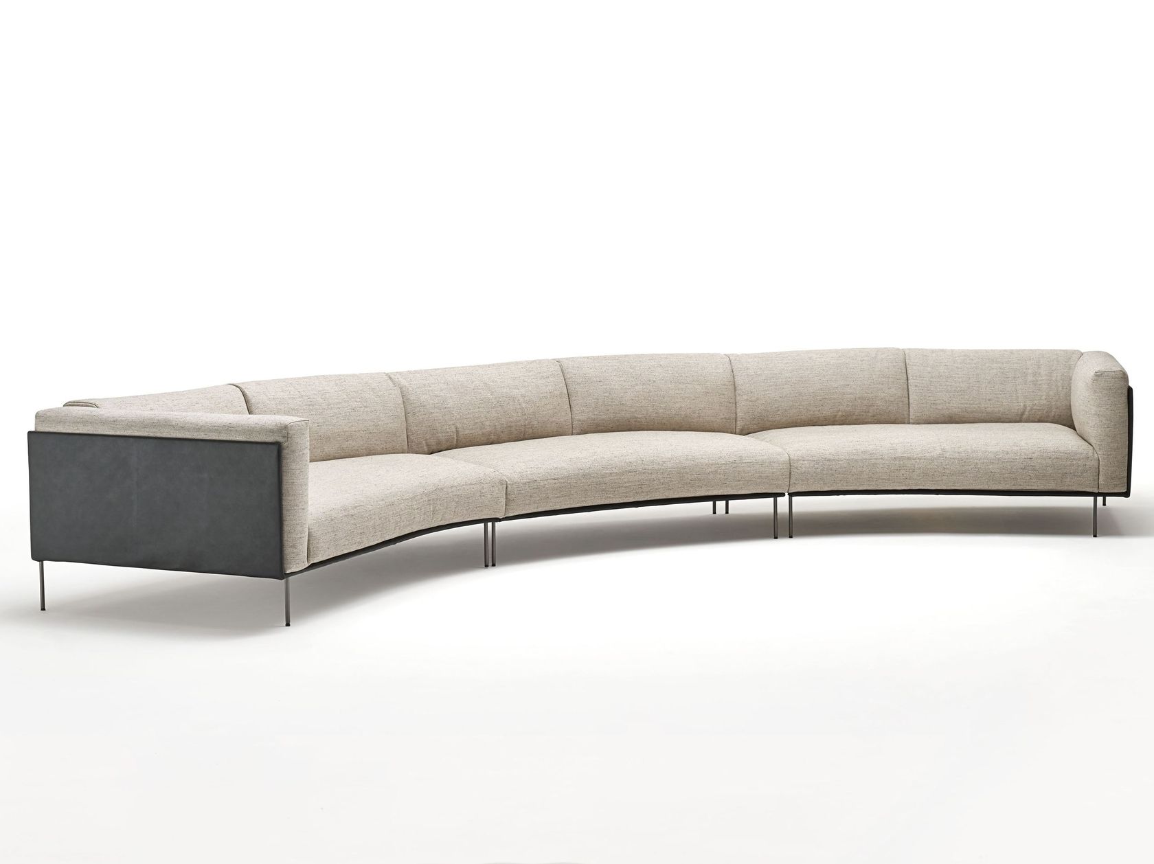 Curved fabric sofa with removable cover ROD BEAN By Living Divani ...