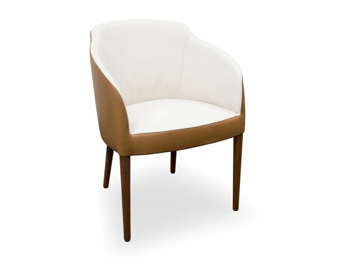 ROD Upholstered Deerskin chair with armrests By Formitalia