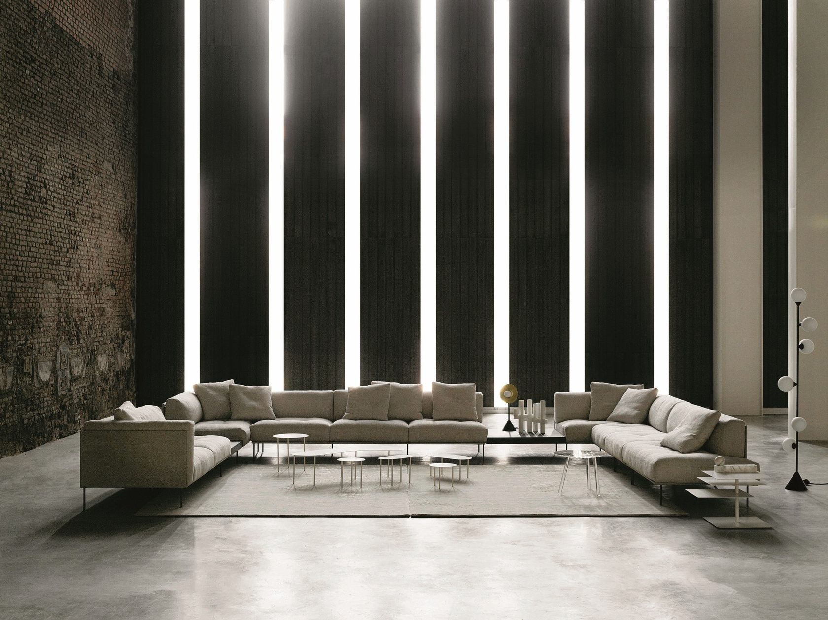 ROD SYSTEM Fabric sofa By Living Divani | design Piero Lissoni
