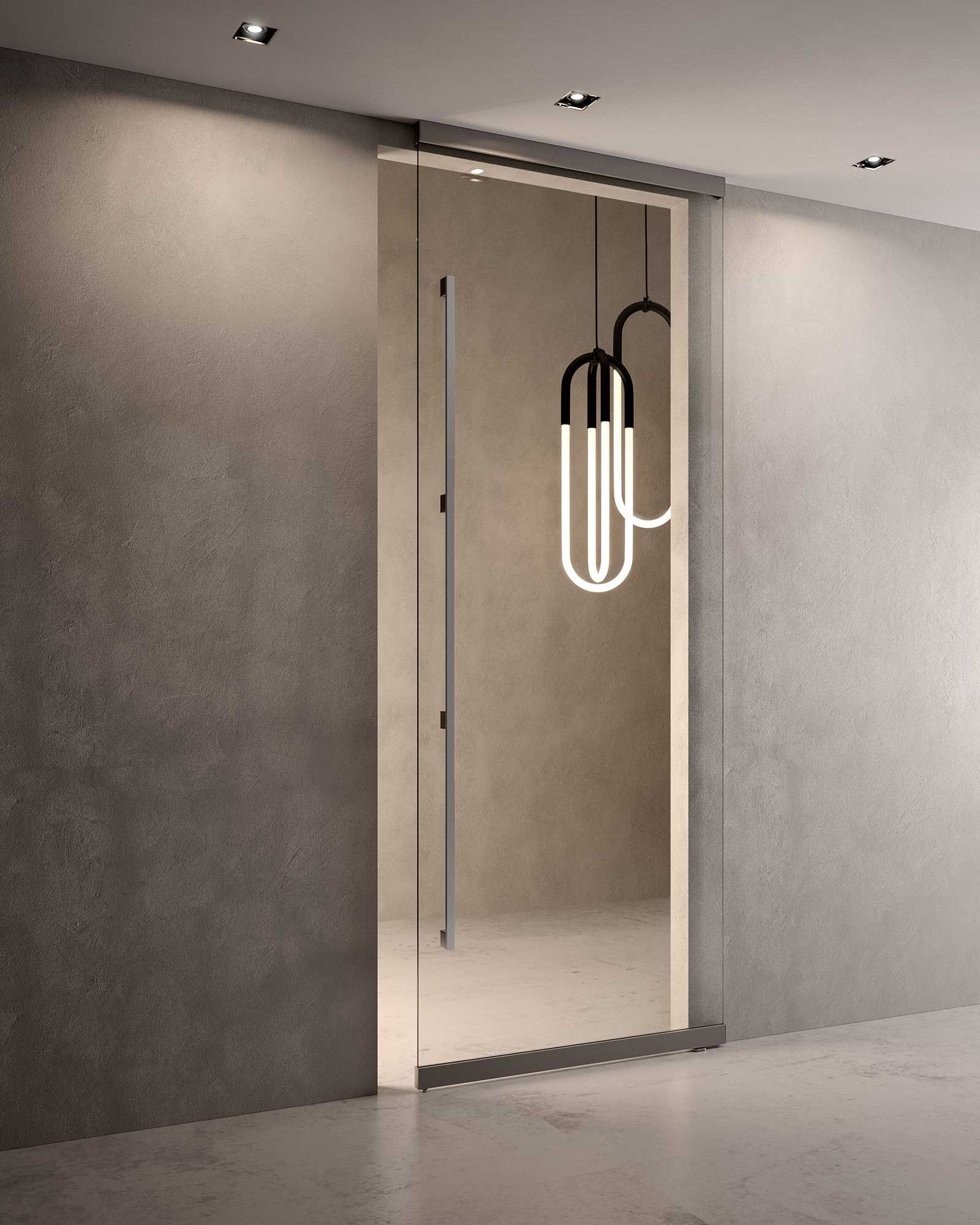 ROLLER Metal sliding door track By GAROFOLI