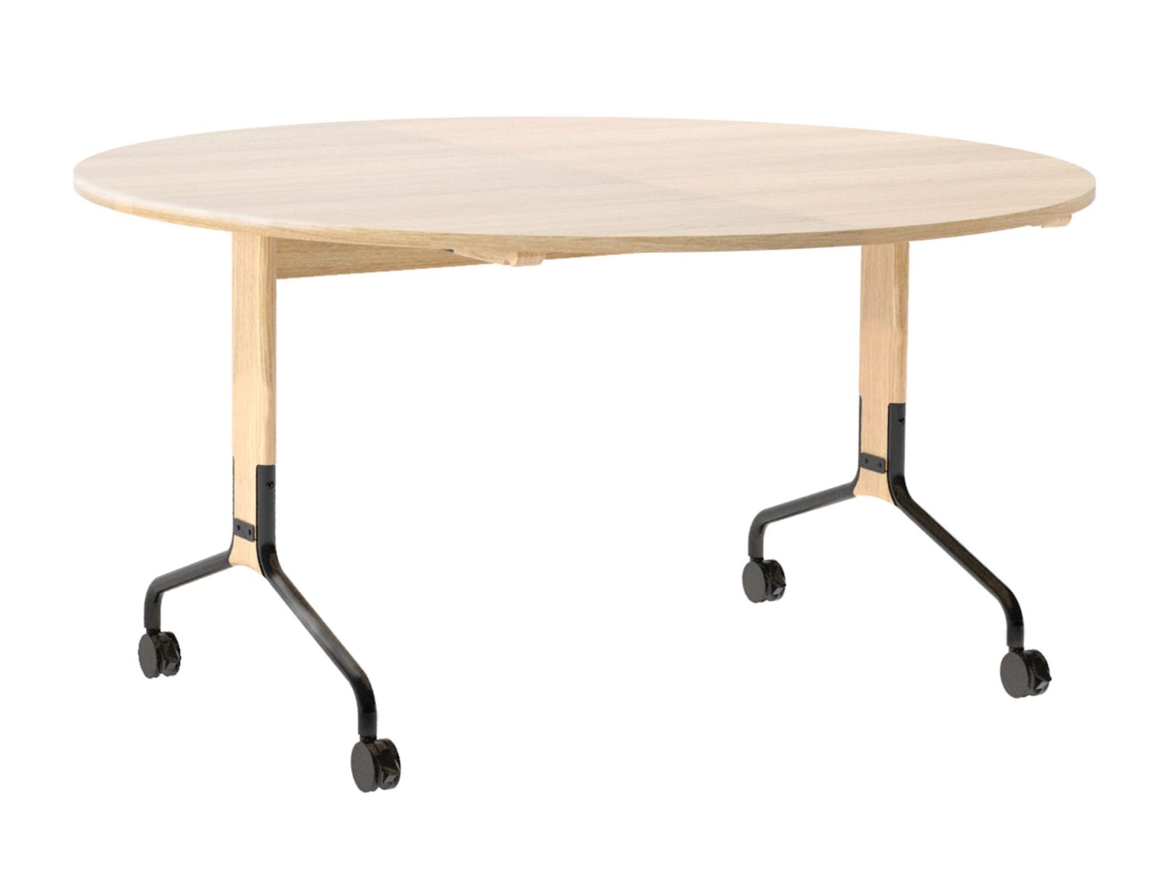 ROLLO Round drop-leaf wood veneer table By Karl Andersson | design Axel ...