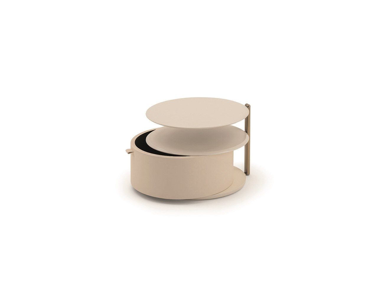 ROMA Round wooden bedside table with drawers By Turri | design Monica ...