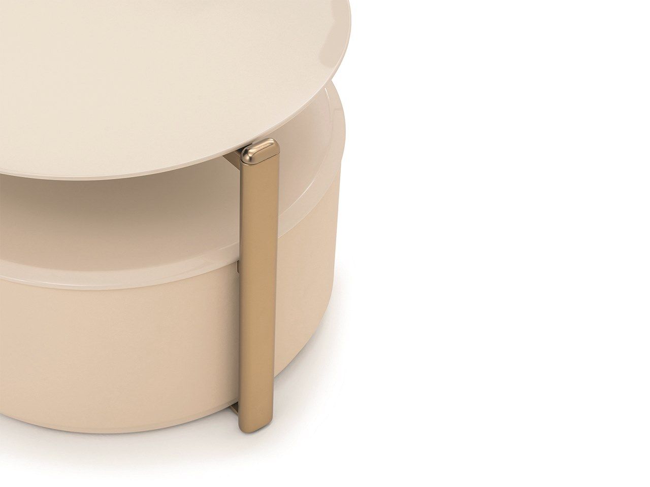 ROMA Round wooden bedside table with drawers By Turri | design Monica ...