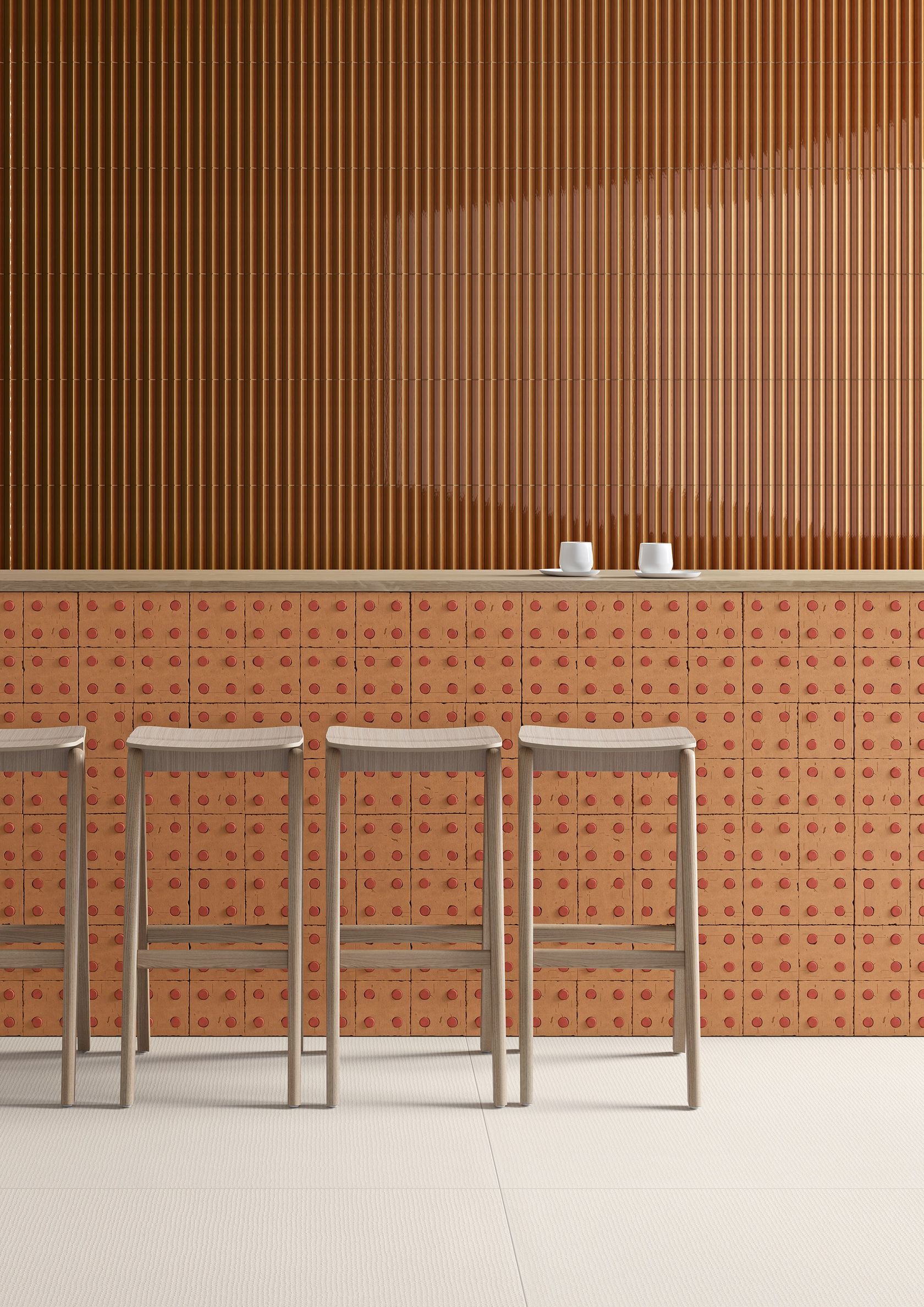ROMBINI TRIANGLE RED Porcelain stoneware 3D Wall Cladding By Mutina ...