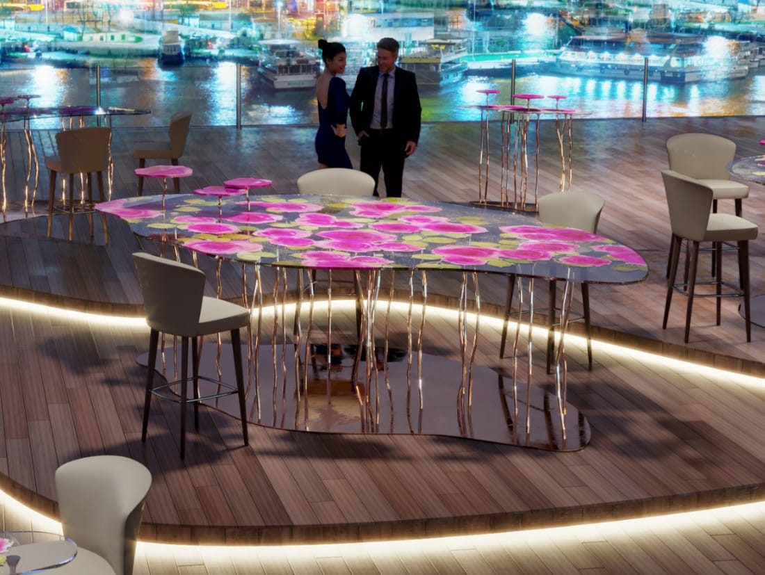 Glass and Stainless Steel table ROSA ROSAE ROSAE™ By Unica by ...