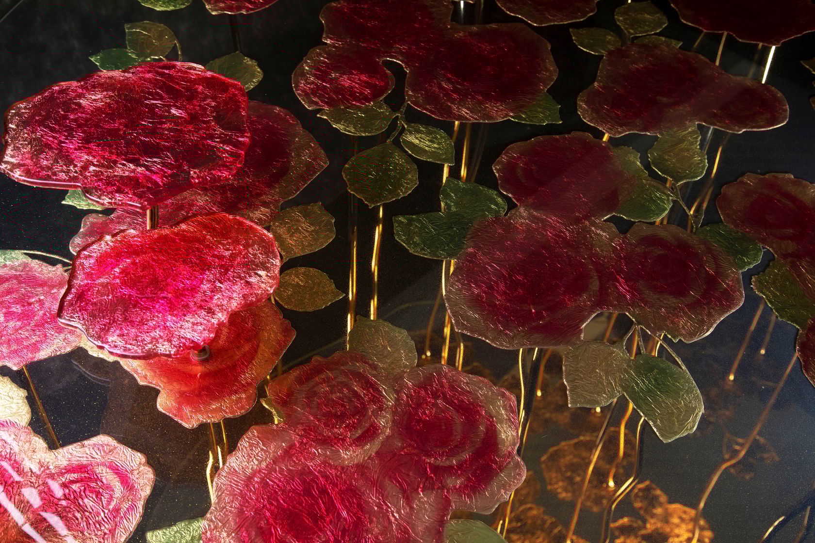 Glass and Stainless Steel table ROSA ROSAE ROSAE™ By Unica by ...