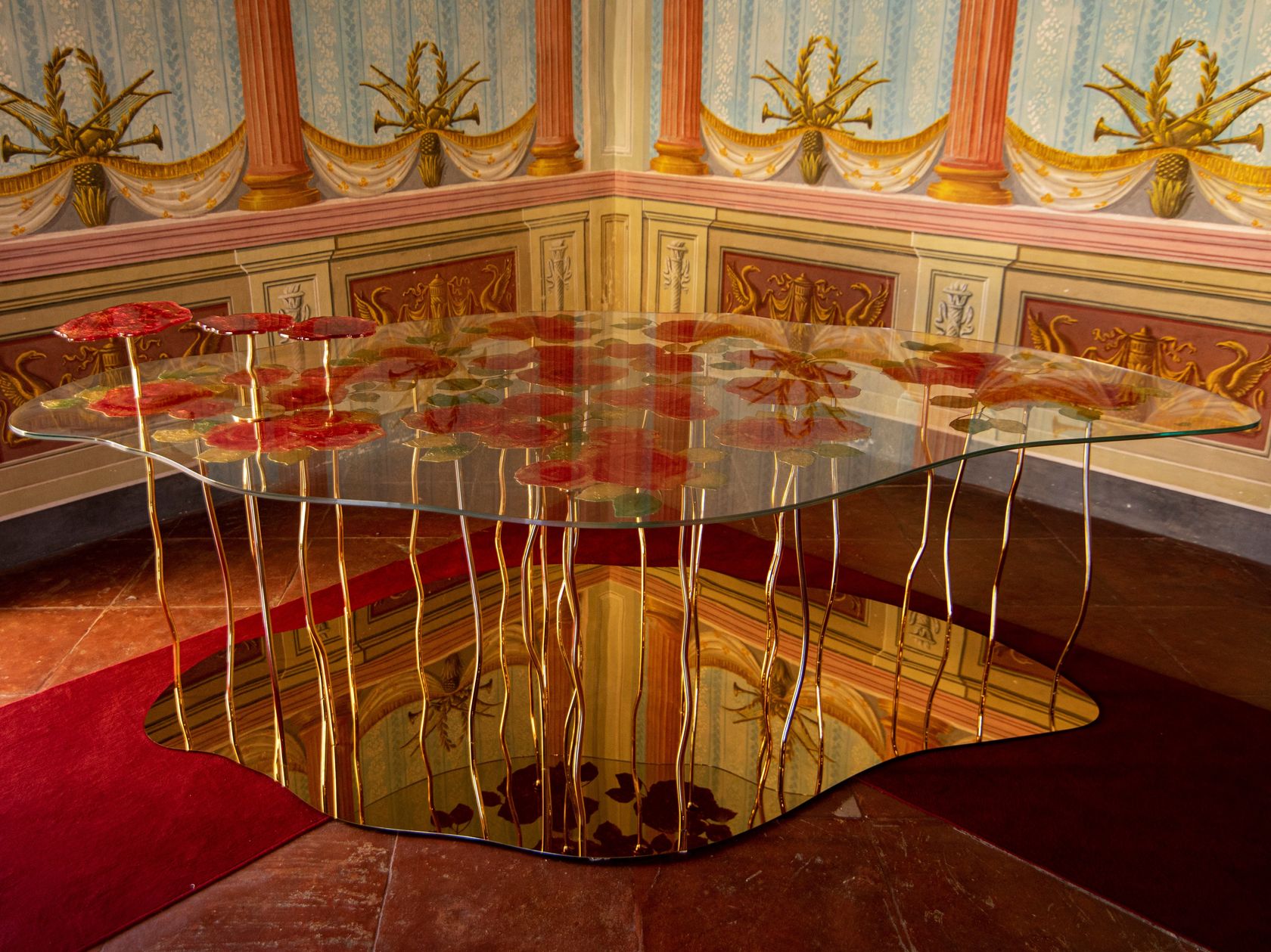 Glass and Stainless Steel table ROSA ROSAE ROSAE™ By Unica by ...