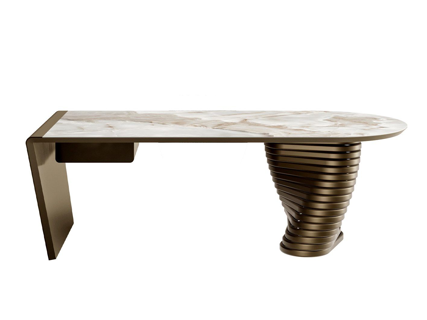 ROTOLO Ceramic writing desk with drawers By EFORMA | design Ollen Pal