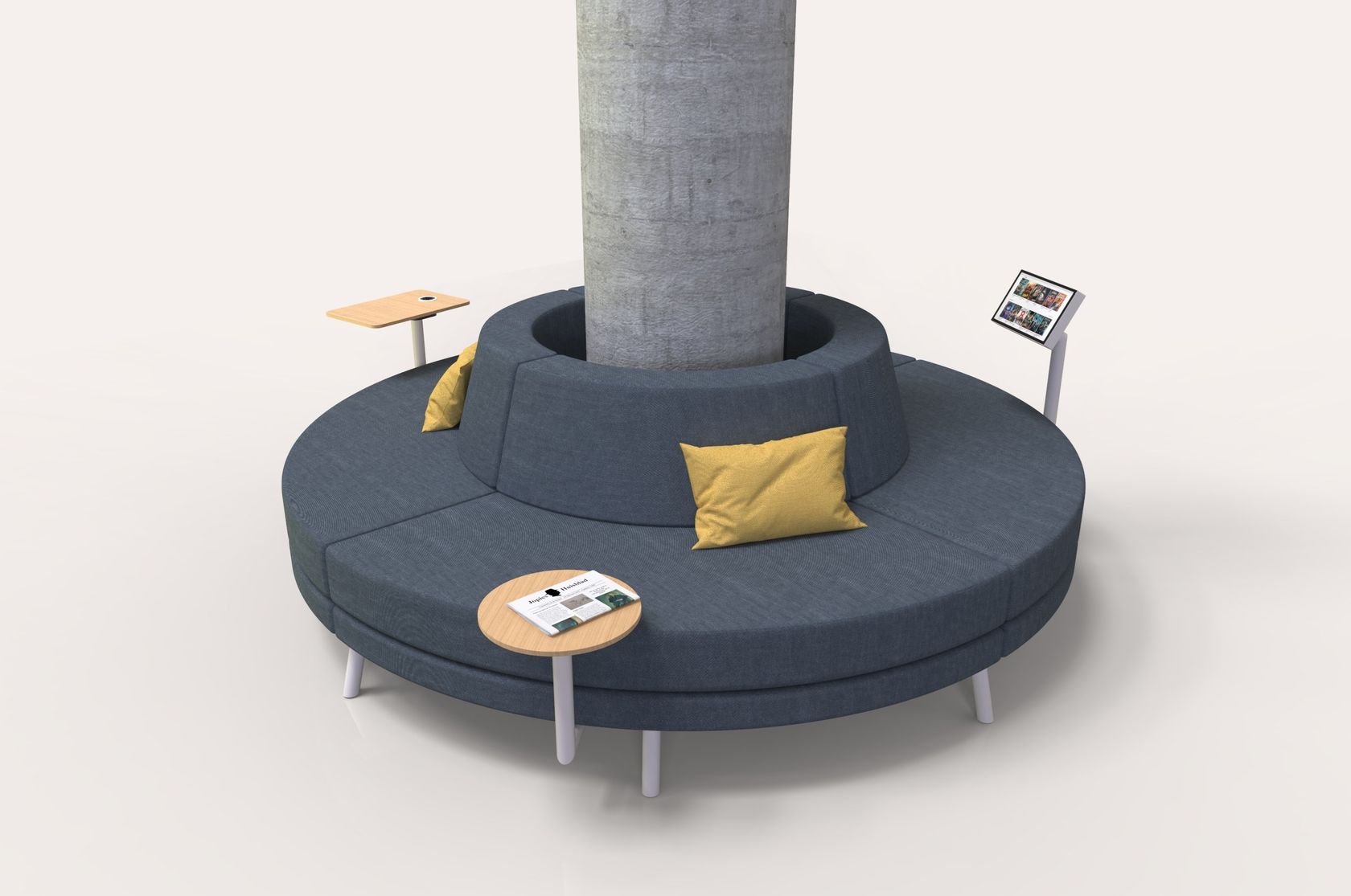 ROUND SOFA Curved fabric sofa By Addon Furniture | design Koen Vorst