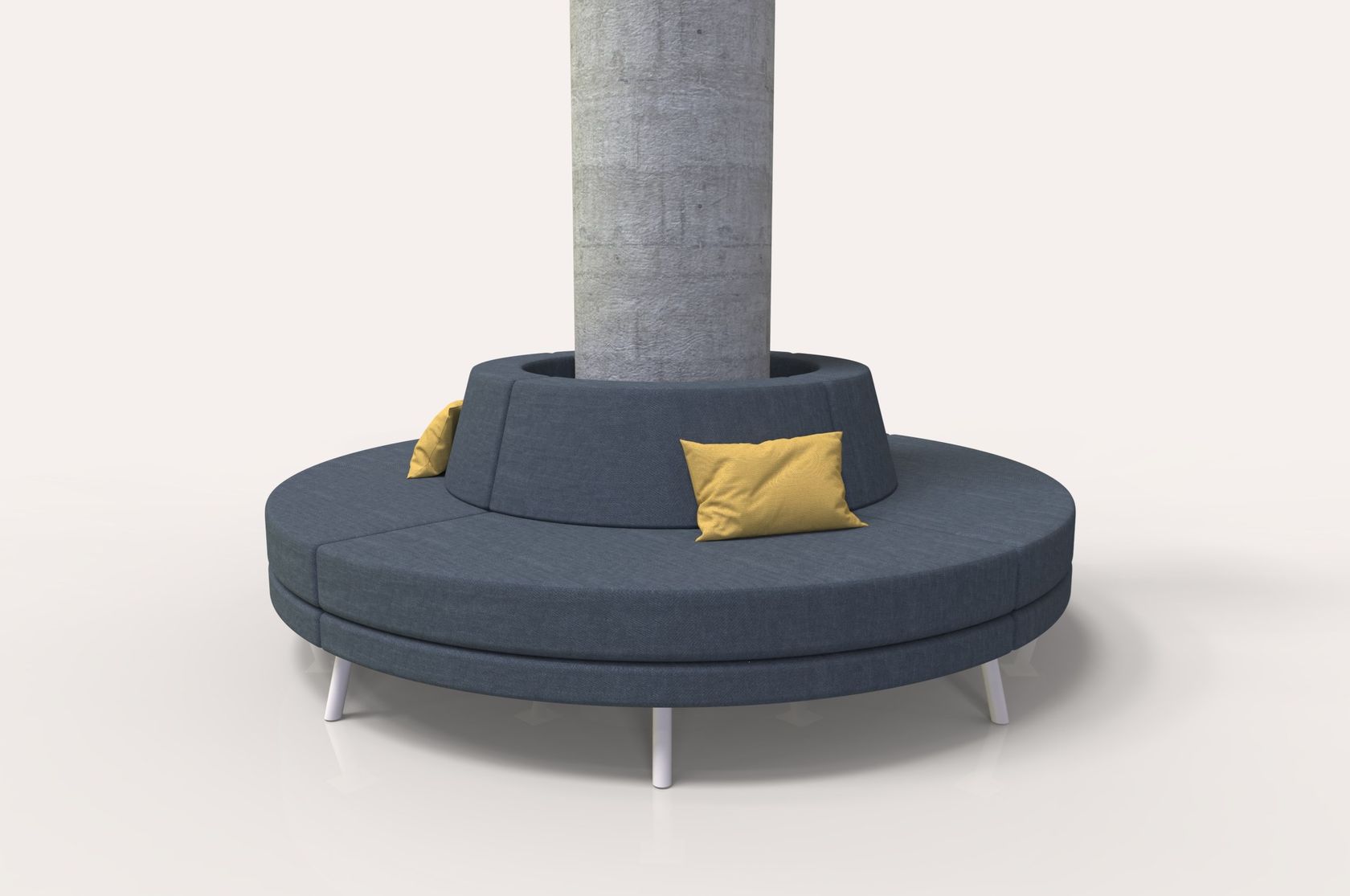 ROUND SOFA Curved fabric sofa By Addon Furniture | design Koen Vorst