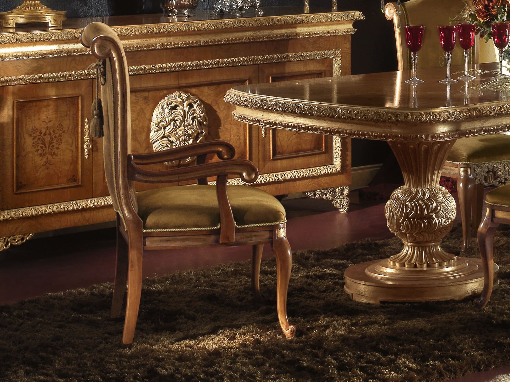 ROYAL | Chair with armrests Royal Collection By A.R. Arredamenti