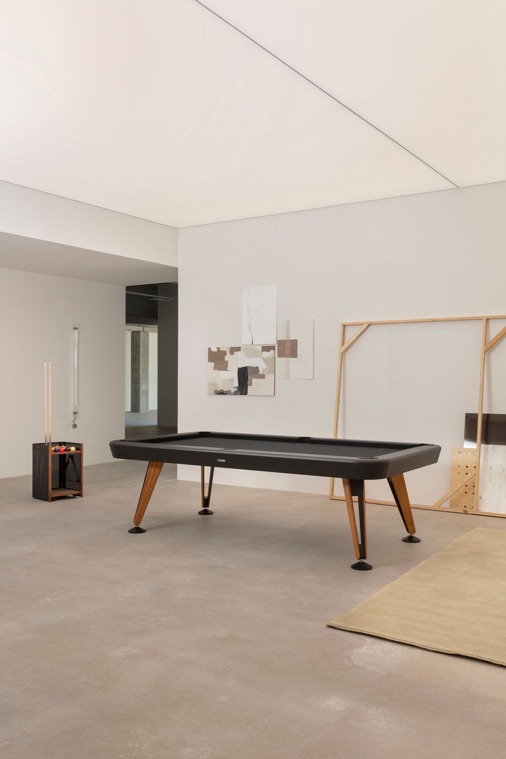 DIAGONAL INDOOR Indoor pool table in steel and iroko By RS Barcelona ...