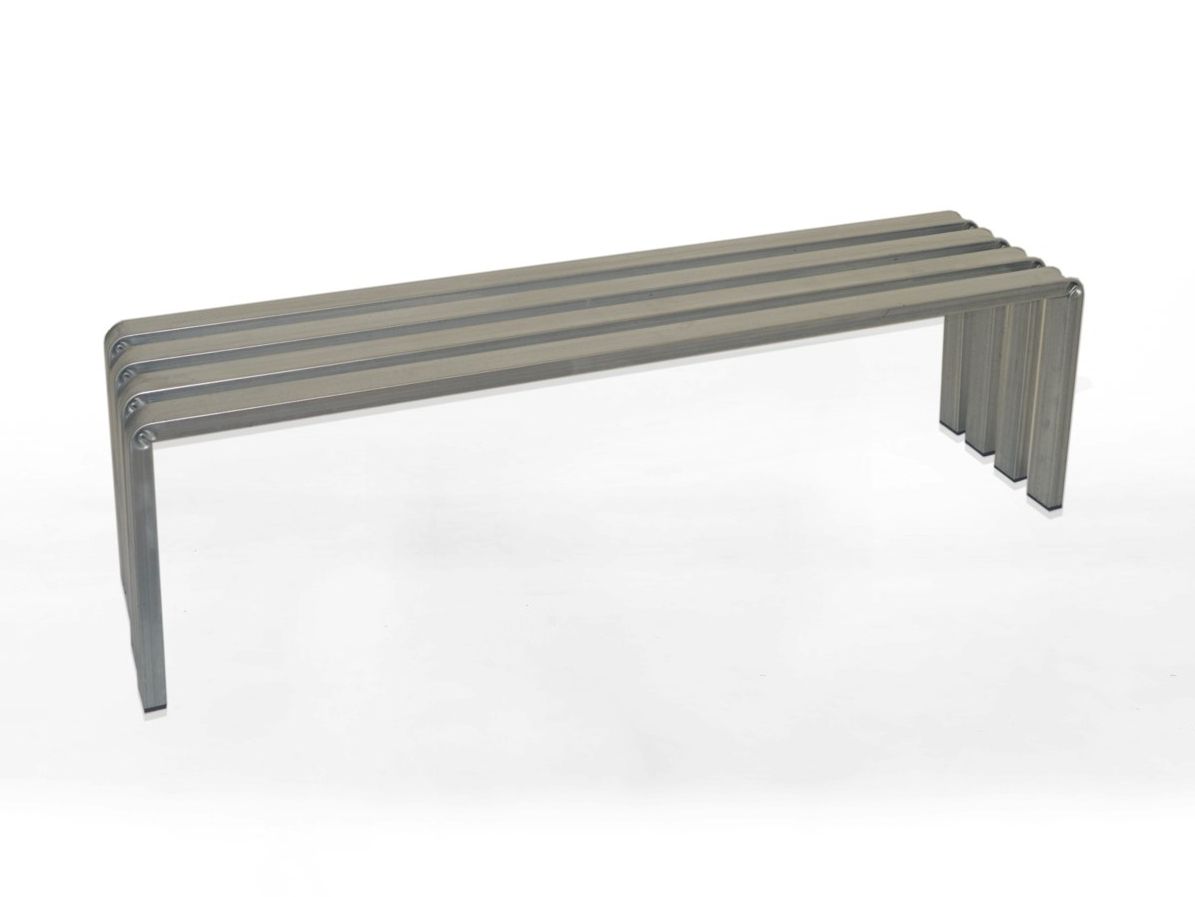 RUNWAY | Galvanized steel bench By Situér