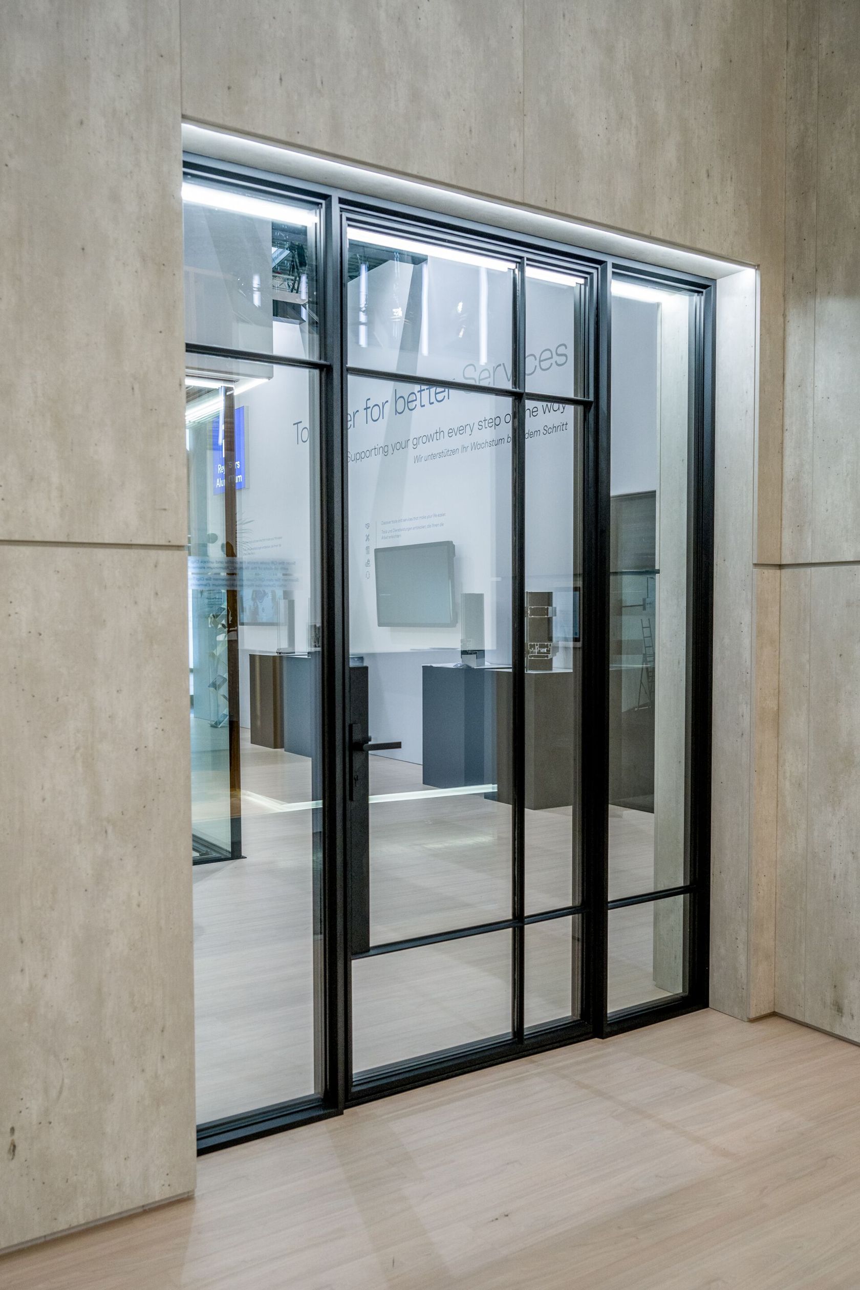 SLIM LINE 38 ULTRA SLIM Aluminum hinged door with double glass By ...