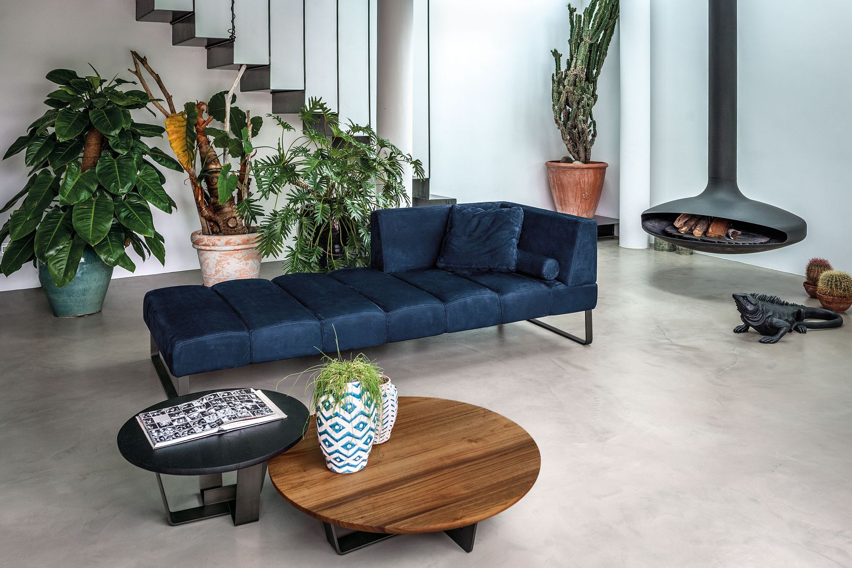 PATMOS Sectional sled base leather sofa By Riva 1920 | design Terry Dwan