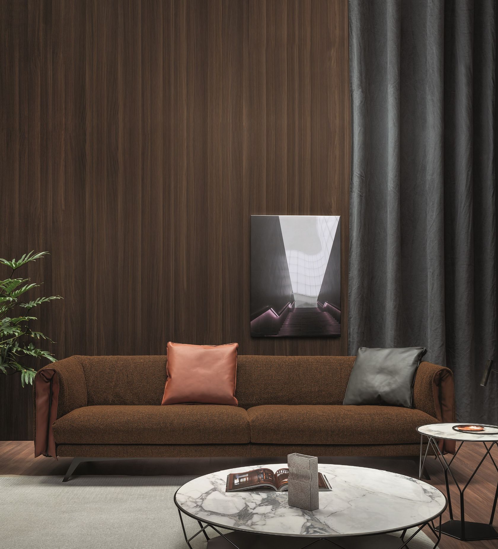 SADDLE 3 seater sectional fabric sofa By Bonaldo | design Giuseppe Viganò