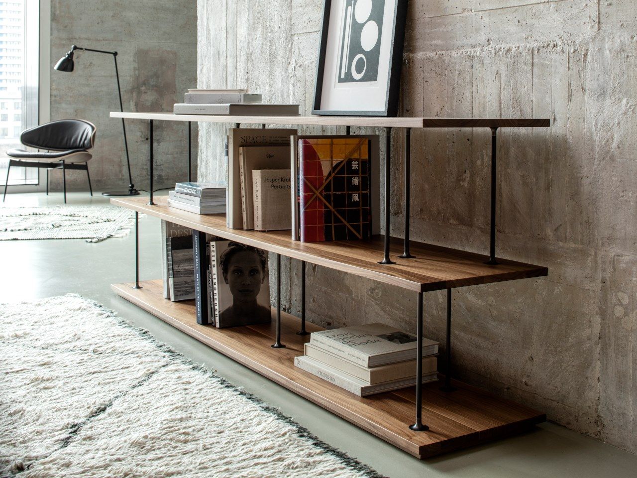 Open solid wood shelving unit SALO By more design Bernhard Müller