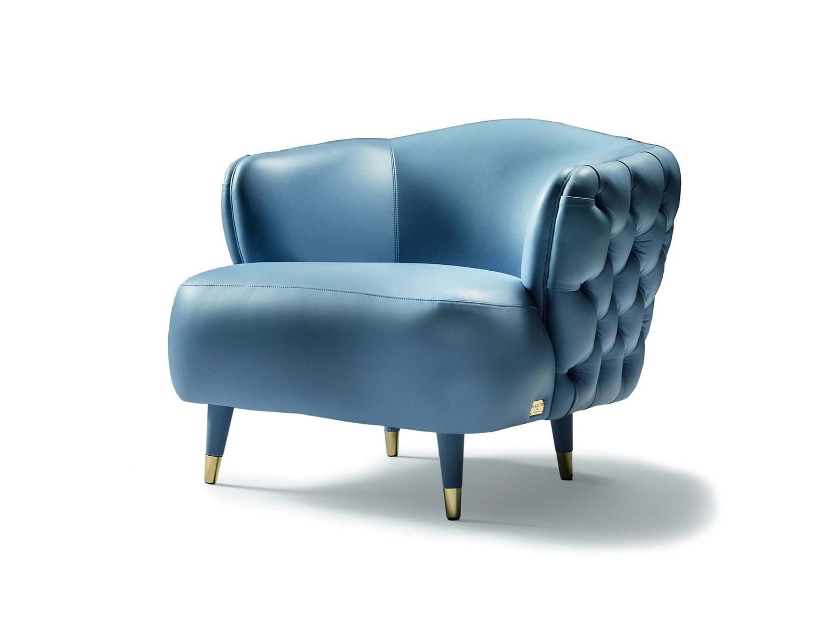 SAVOI Fauteuil capitonné en cuir avec accoudoirs By Black Tie | design ...