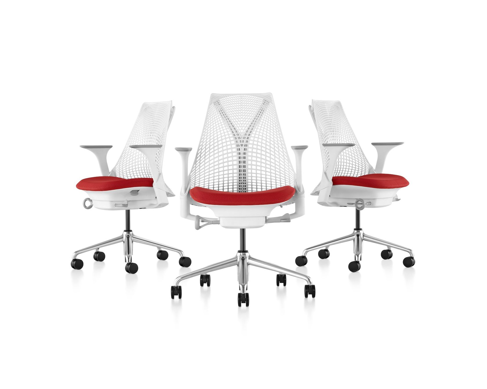 SAYL Swivel office chair with armrests with 5-Spoke base By Herman ...