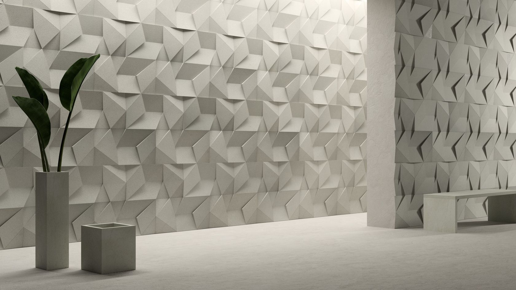 SCALENO Revestimiento de parede 3D de cimento By Castelatto Italia