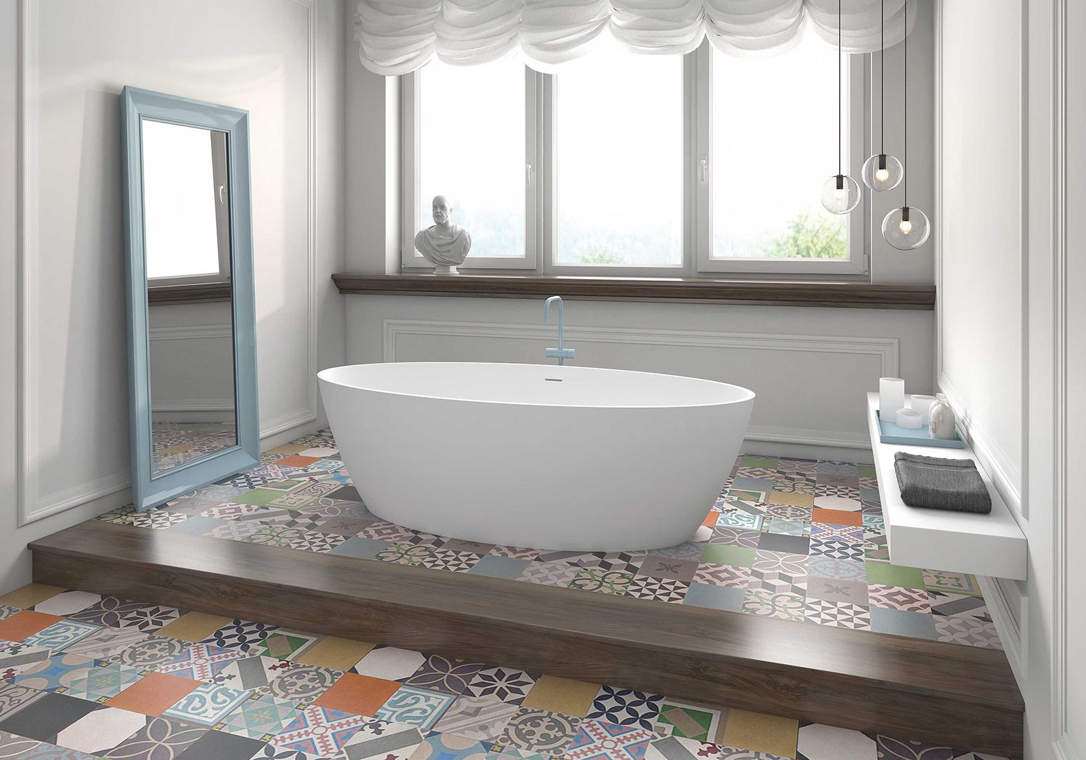 SPACE Vasca da bagno centro stanza ovale By Hidrobox