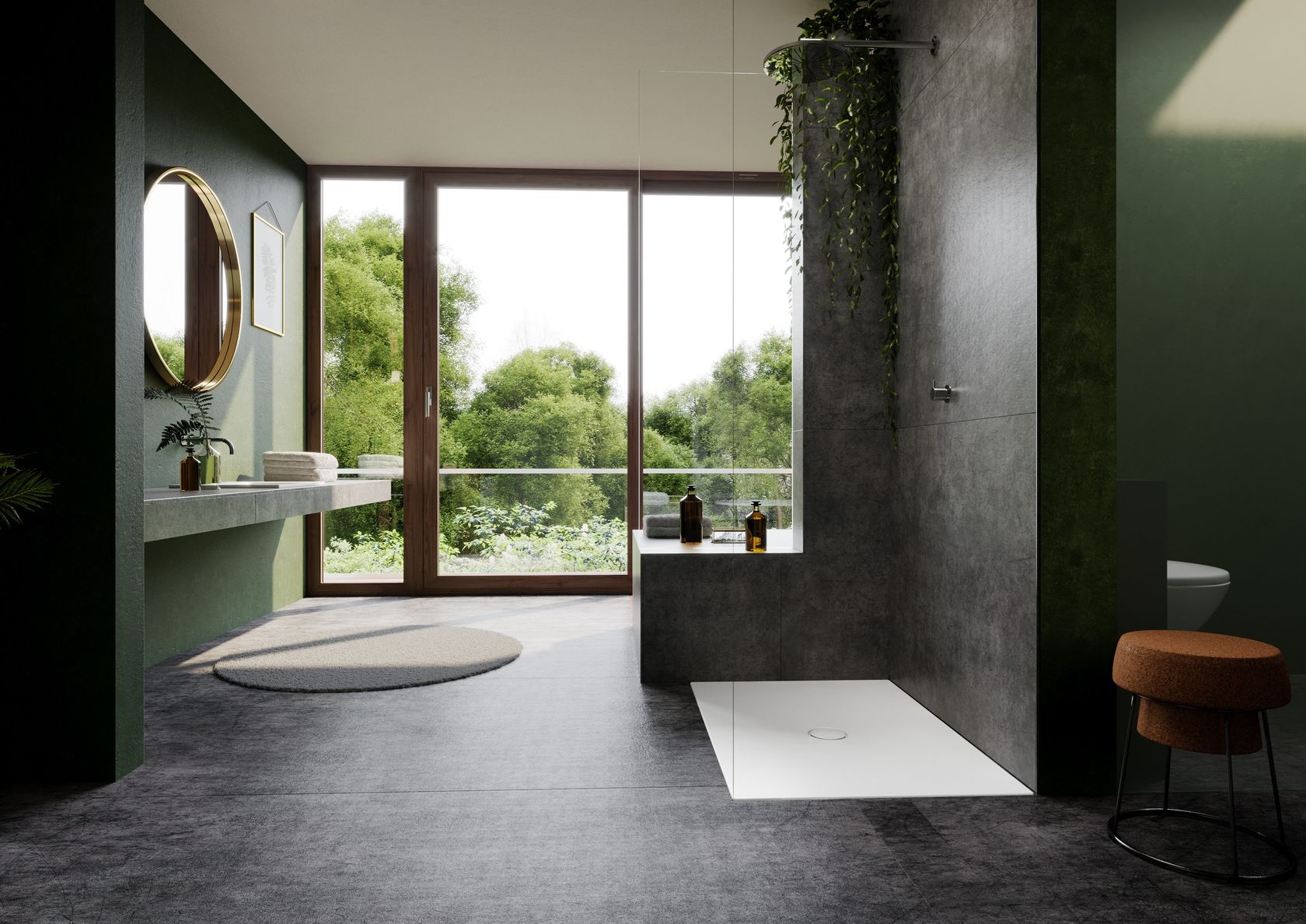 Flush fitting rectangular enamelled steel shower tray SCONA By Kaldewei