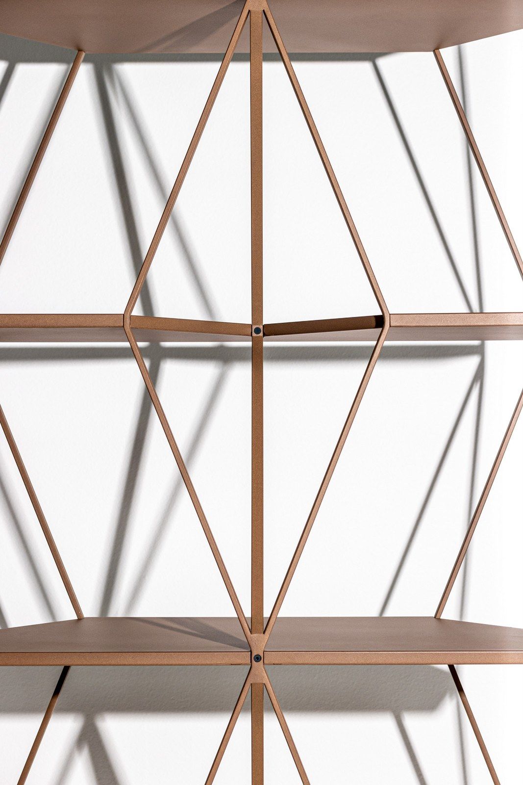 SECRET CUBIC SHELVES Open wall-mounted powder coated steel bookcase By ...