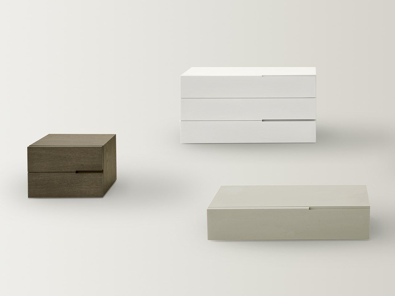 SEGNO Bedside table with drawers By Pianca