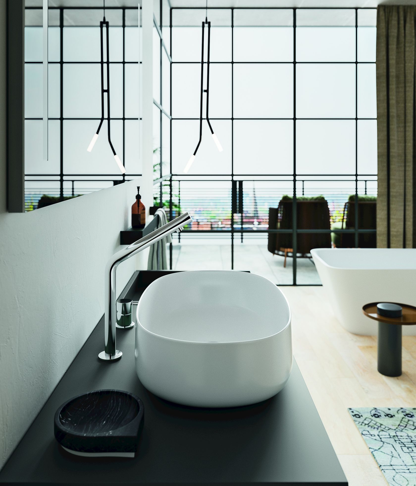 SEGNO | Mobile lavabo con ante Collezione Segno By Cerasa