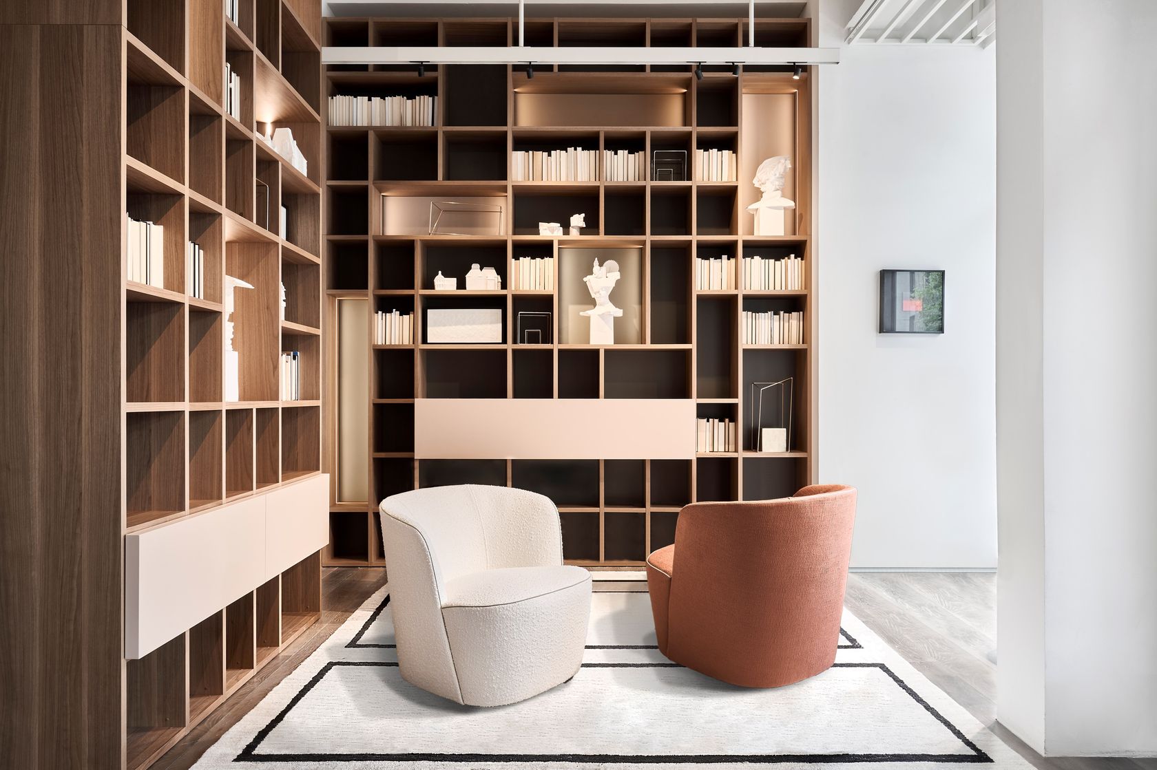 SELECTA Sectional modular custom bookcase By Lema