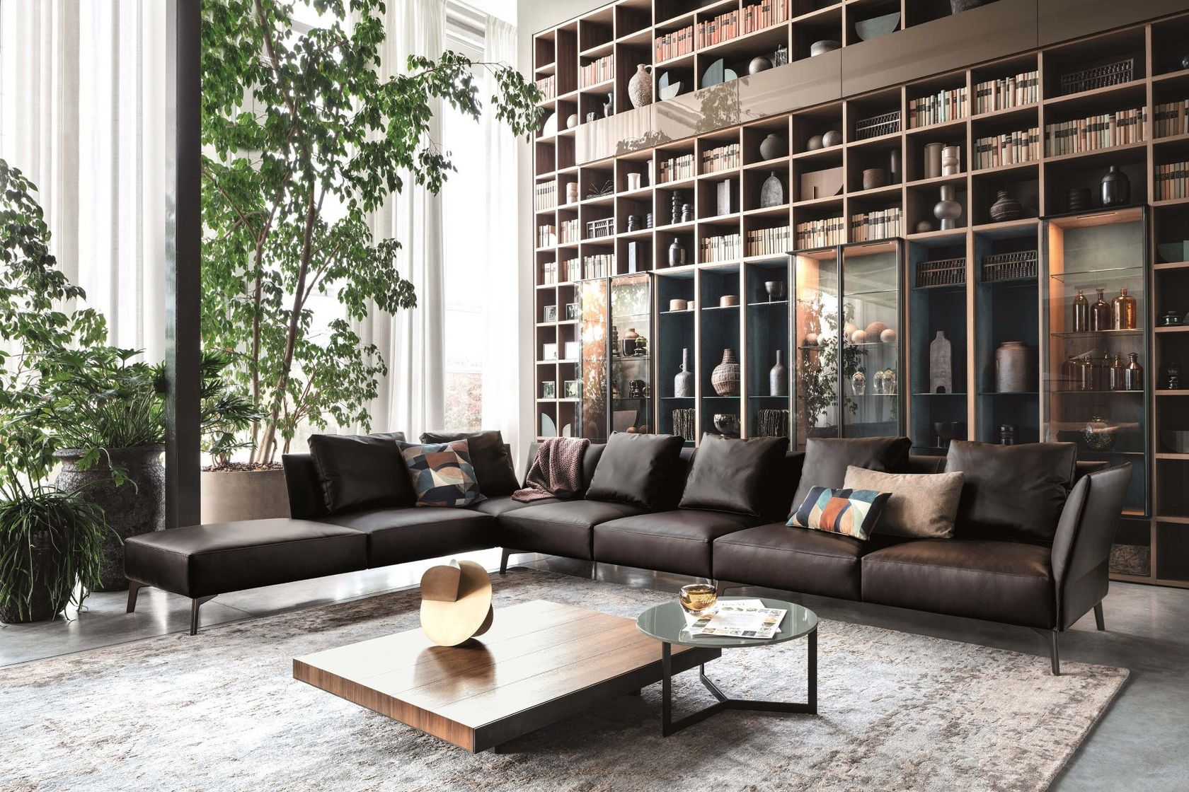 SELECTA Sectional modular custom bookcase By Lema