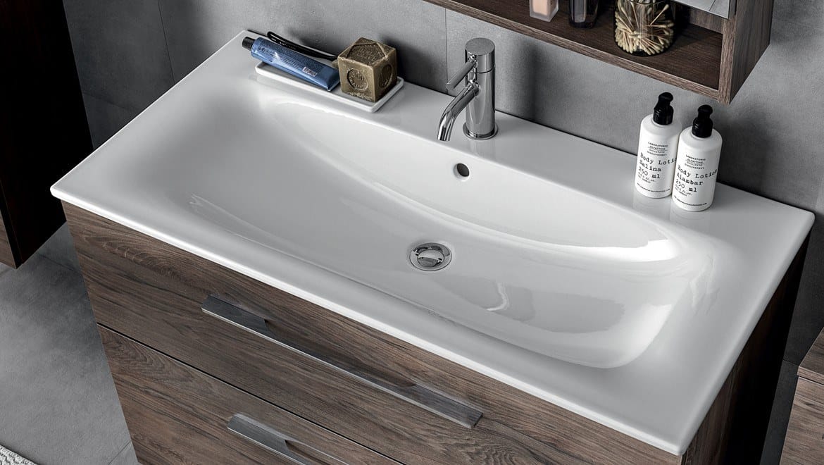 SELNOVA SQUARE Inset washbasin with overflow By Geberit